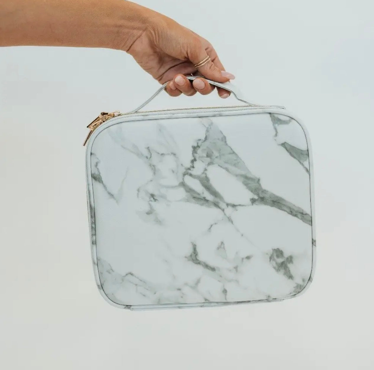 Cosmetic Case- White Marble – The CaliCo Cave