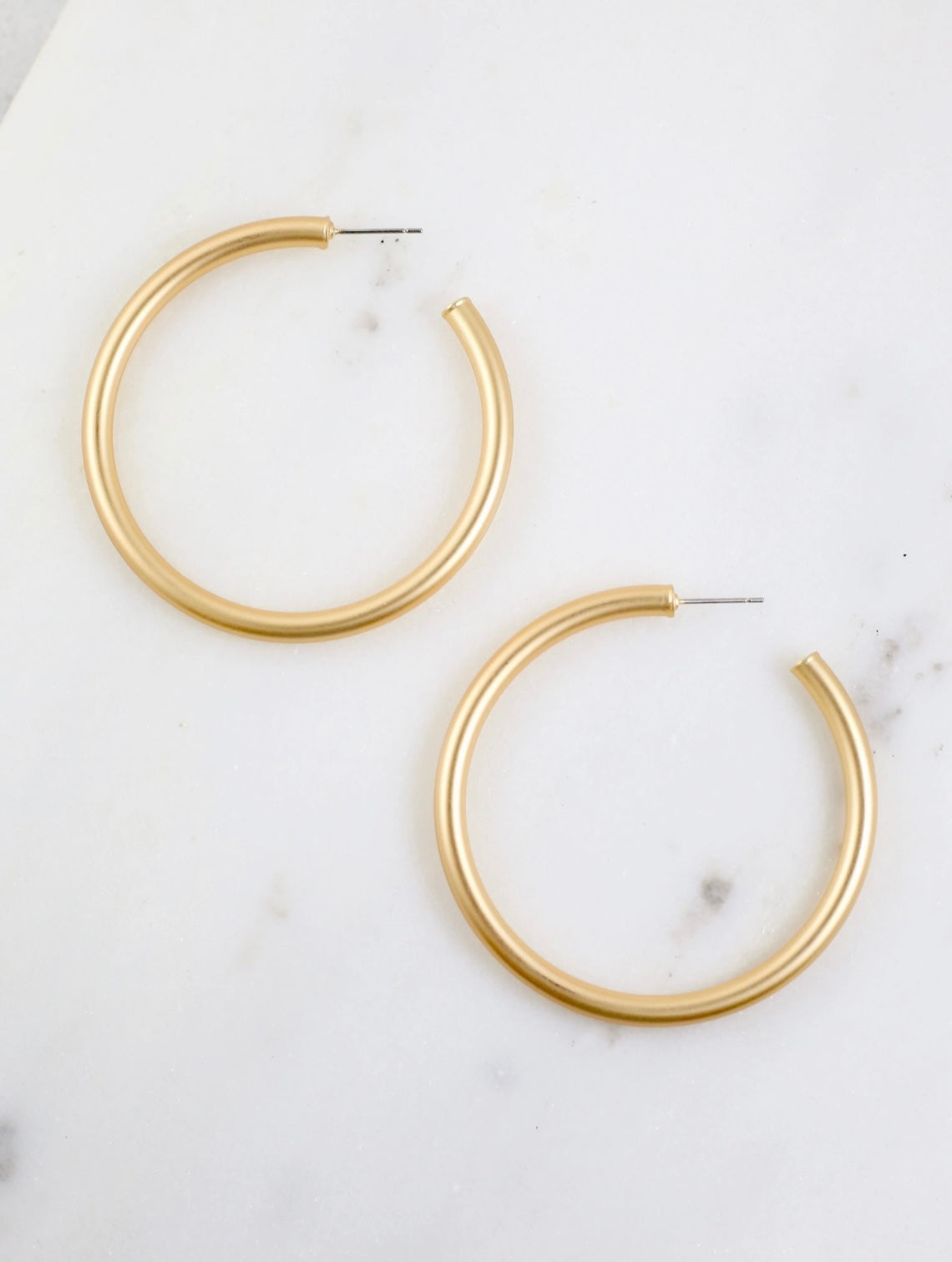 Matte Gold Hoop Earrings – The CaliCo Cave